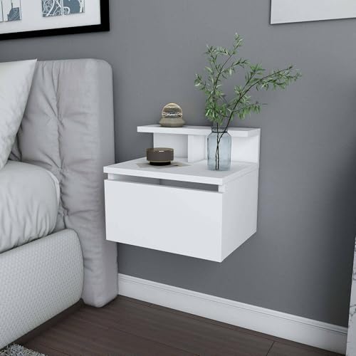 Dmora Sadr Bedside Table, Low Chest, Night Table, Bed Shelf, 40 x 32 x ...