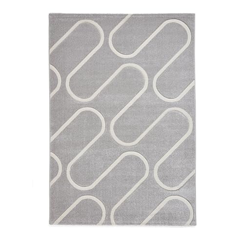 Think Rugs Catherine Lansfield Linear Curve Modern Geometric Rug by ...