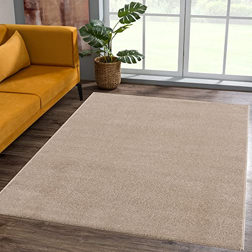 SANAT Short Pile Living Room Rug - Plain Modern Rugs for Bedroom, Study ...