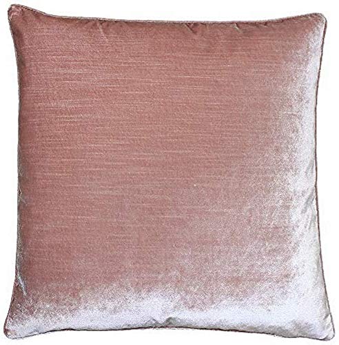 "Riva Paoletti Luxe Velvet Feather Filled Cushion - Blush Pink - Soft ...