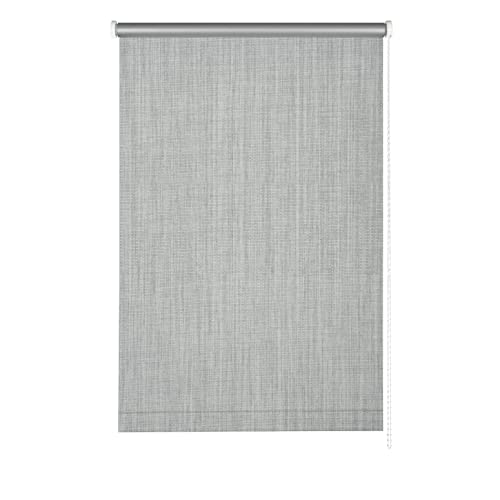 Gardinia Side Pull Roller Blind, Polyester, Grey Structure, B82 x H180 ...