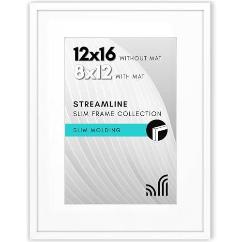 Americanflat 12x16 Picture Frame in White - Use as 8x12 Picture Frame ...