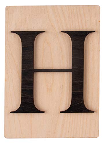 Rayher 63099576 Large Wooden Letter Tile for DIY Wall Art, Letter H for ...