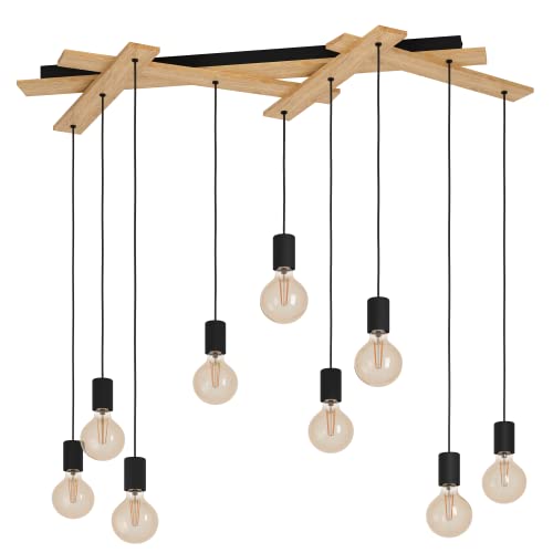 EGLO Pendant lighting Townshend, 9 bulb ceiling light fitting made of ...