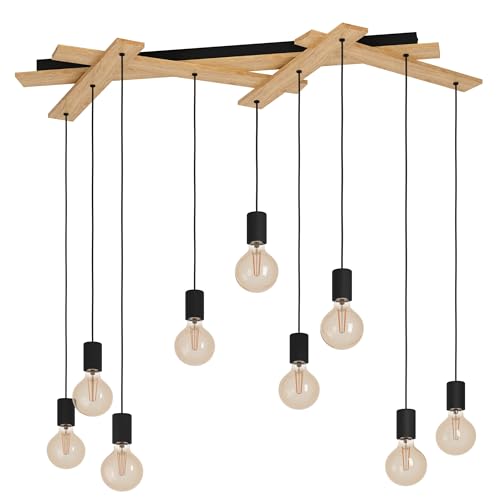 Eglo Pendant Lighting Townshend, 9 Bulb Ceiling Light Fitting Made of ...