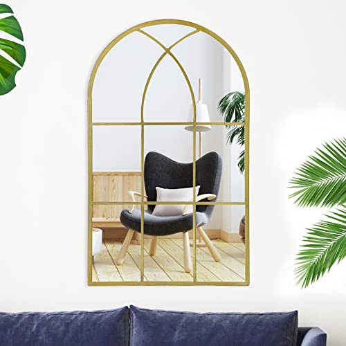 ironsmithn Wall Mirror Mounted Decorative Long Hanging Arched Window ...