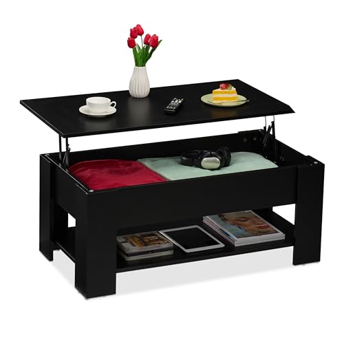 Relaxdays Coffee Table, Lift Function, HWD: 42 x 98 x 50 cm, Living ...