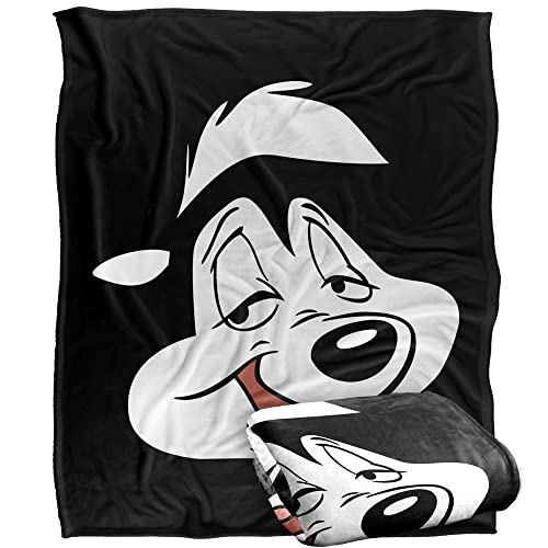 LOONEY TUNES Blanket, 152 x 127 cm, Pepe Face Silky Touch Super Soft ...