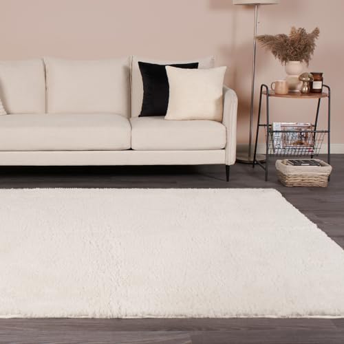 OHS Cream Shaggy Rugs for Bedroom, Non Slip Rug Hallway Runner Soft ...