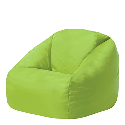 Bean Bag Bazaar Hi-Rest Kids Bean Bag Chair, Lime Green, Indoor Outdoor ...