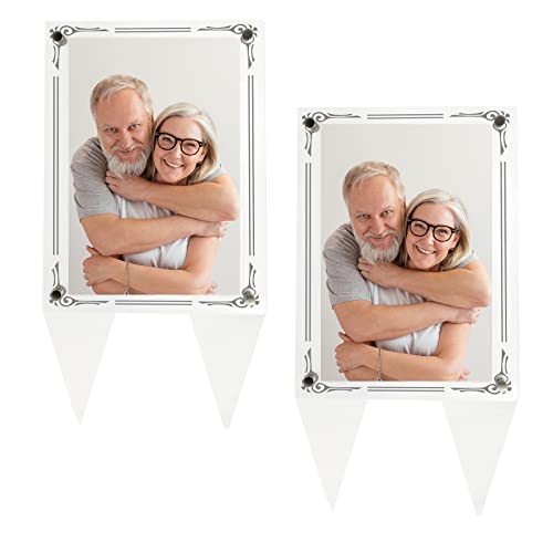 5x7 Waterproof Picture Frame For Grave, 2pcs Vertical version Acrylic ...