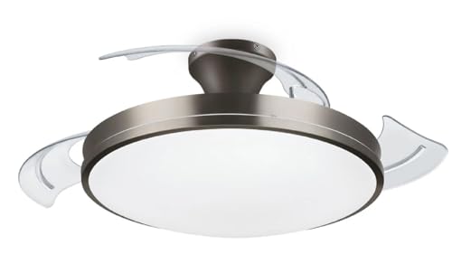 Philips LED Atlas DC Fan ceiling 28W+35W TW Nickel by Amazon | uFurnish.com