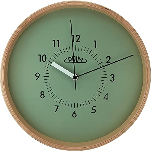PRIM Organic Retrospect-B Wall Clock without Ticking Noises Made of ...