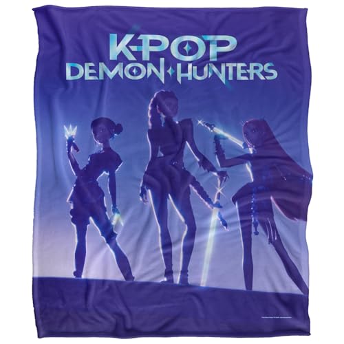 Kpop Demon Hunters Huntrix Shadow Group Silky Touch Super Soft Throw ...