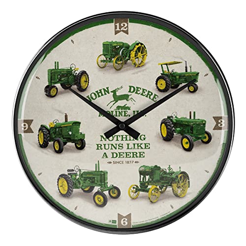 Nostalgic-Art Retro Wall Clock, Diameter 31 cm, John Deere - Model ...