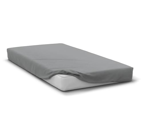 Fitted Sheet 160 x 200 + 30 cm Cap Light Grey by Amazon | ufurnish.com