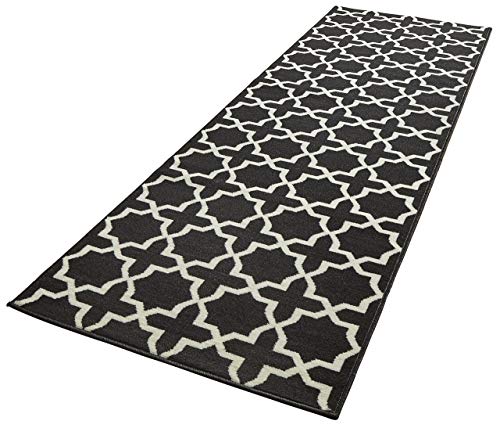 Hanse Home Glam Rug Runner 80 x 400 cm - Soft Short Pile Rug Geometric ...