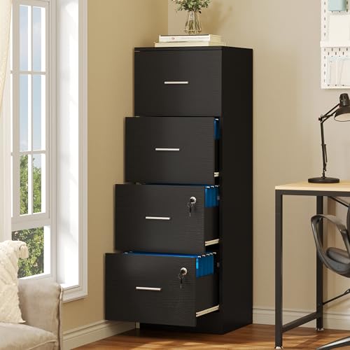 YITAHOME 4 Drawers Filing Cabinets, Lockable Vertical File Cabinet for ...