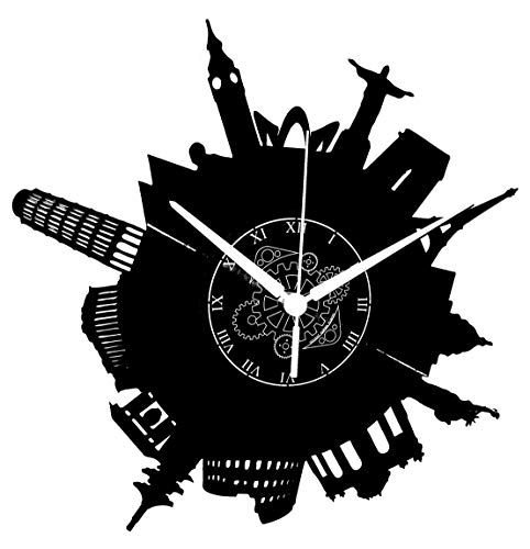 Instant Karma Clocks - World Monuments Wall Clock with Iconic Landmark ...