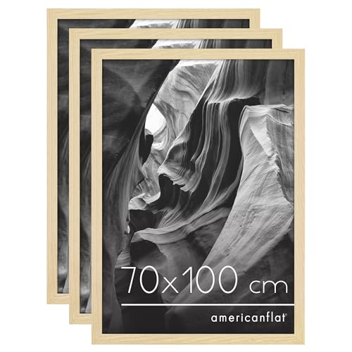 Americanflat 70x100 Picture Frames in Natural Oak - Set of 3 - Photo ...