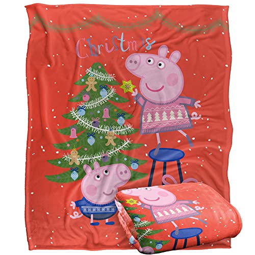 Peppa Pig Blanket, 152 x 127 cm Christmas Fun Silky Touch Super Soft ...
