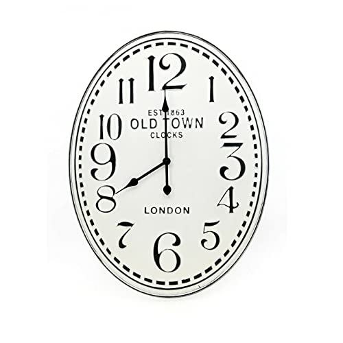 Large Indoor Outdoor Handmade Round Wall Clock Garden Decor Retro ...