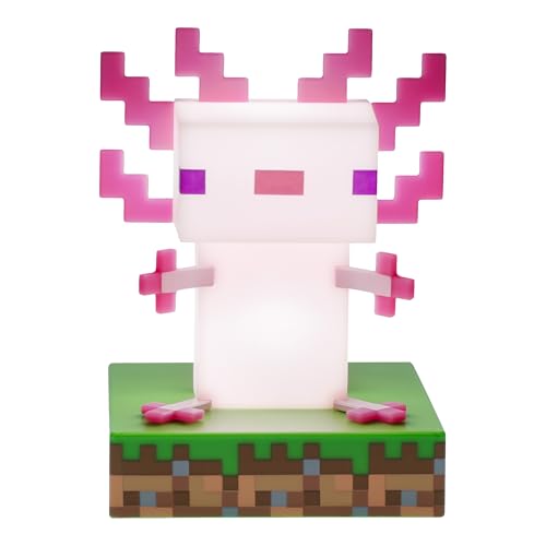 Minecraft Officially Licensed Axolotl Free Standing Desk Light, Gaming ...