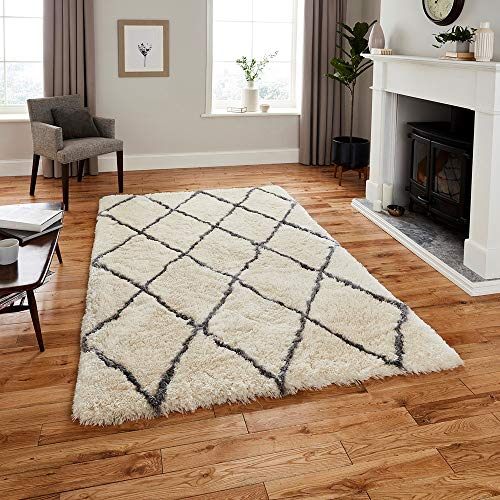 Think Rugs, Morocco 2491 Ivory/Grey - 150 x 230 by Amazon | ufurnish.com