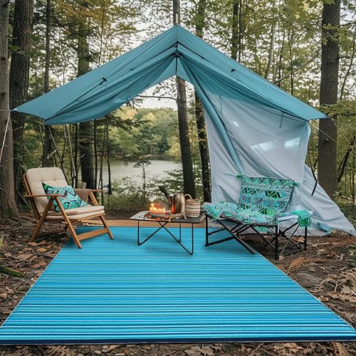 Green Decore Reversible Recycled Plastic Camping and Picnic Rugs ...