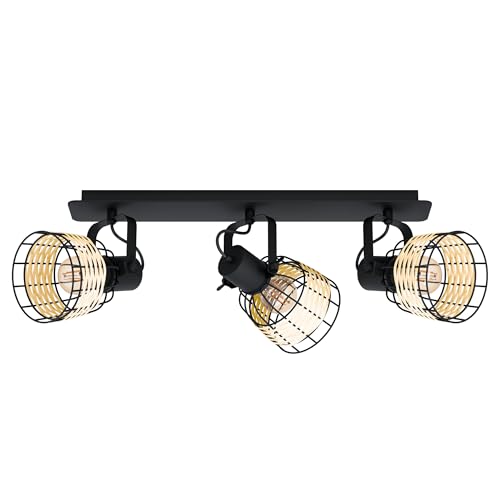 EGLO Anwick 1 Ceiling Light, 3-Bulb Ceiling Light, Vintage, Boho ...
