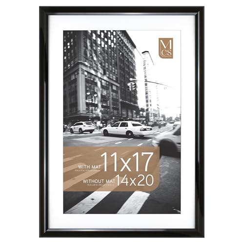 MCS Trendsetter 14x20 Poster Frame, Display Pictures 11x17 With Mat or ...