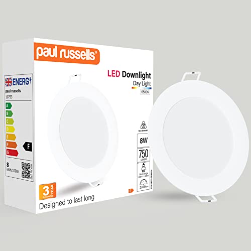 paul russells LED Ceiling Downlights, 8W Slim Recessed Bathroom ...