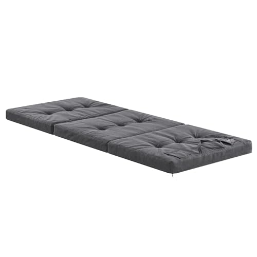 Home Source Portable Memory Foam Single Guest Bed Futon Camping ...