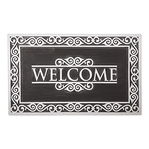 DII Rubber Doormats Collection All Weather, 18x30, Silver Welcome ...