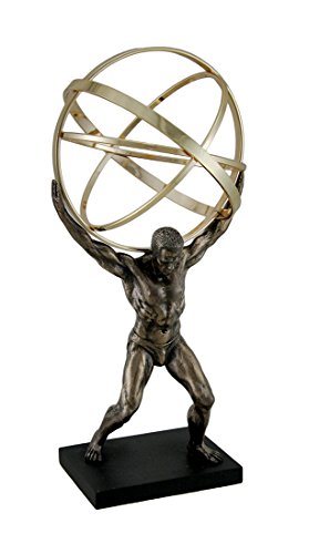 Zeckos Atlas Carrying Celestial Sphere Bronze Finished Statue by Amazon ...