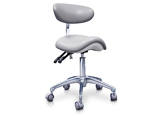 QUIRUMED Pony Elite Hydraulic Stool Silver Multidisciplinary Stainless ...