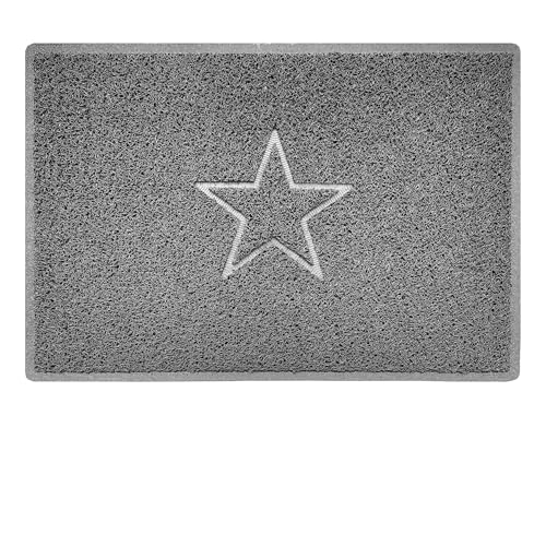 Nicoman Star Shape Embossed Entrance Door Mat Non Slip Dirt Trapper PVC ...