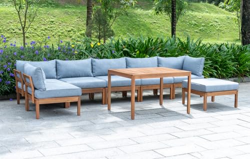 Out & Out Original Cali 7-Seat FSC Eucalyptus Wood Lounge Set - L-Shape ...