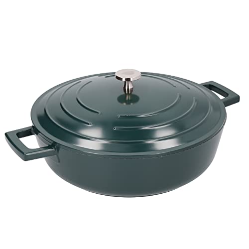 MasterClass Shallow Casserole Dish with Lid, Hob to Oven to Table ...