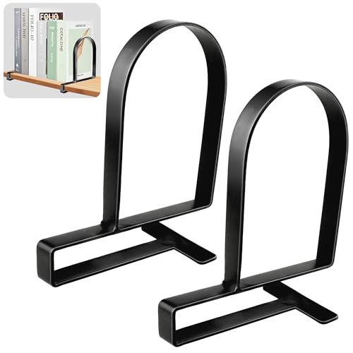 Bookends for Shelves - Heavy-Duty Clamped Book Ends Book Shelf Holders ...