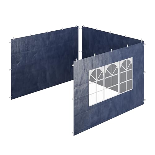 Relaxdays Gazebo Side Panels, 3X Set, 2x3m, Waterproof, Easy Fastener ...
