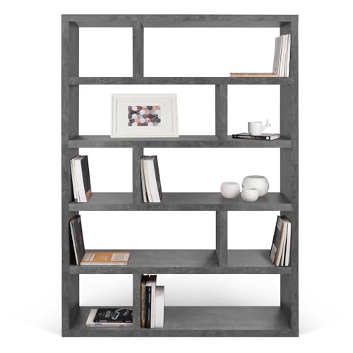 TemaHome Bookcase, Concrete Look Melamine, 120 x 29 x 173 cm (L-D-H) by ...