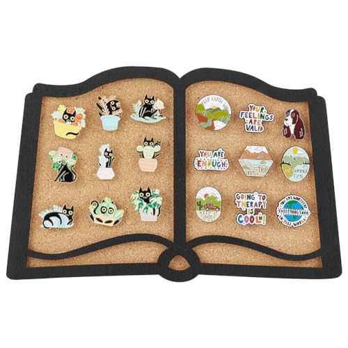 BENECREAT Pin Board Book Cork Board Bulletin Display Board, 0.8inch ...