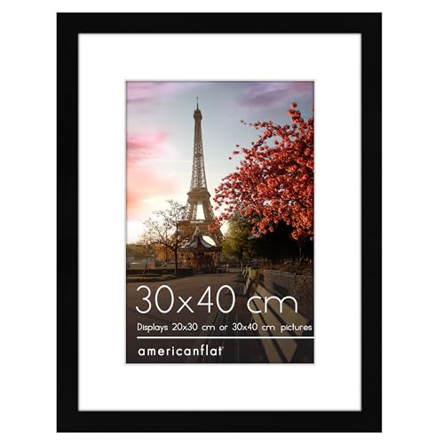 Americanflat 30x40 Picture Frame in Black - Use as 20x30 Picture Frame with Mount or 30x40 Frame ...
