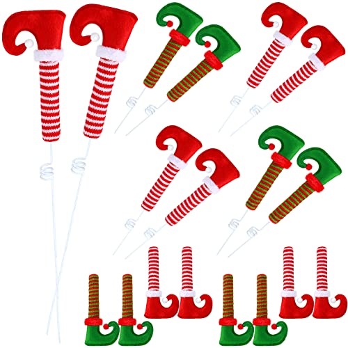 6 Pairs 18 Inch Christmas Elf Legs Tree Ornaments Elf Legs Picks Elf ...