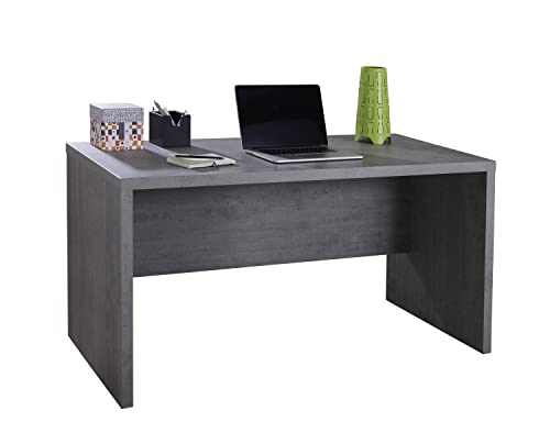 Composad Small Desk Colour Concrete Grey L140h74.20p69 by Amazon ...