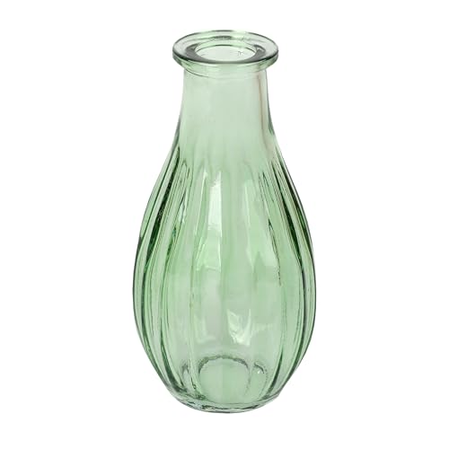 Talking Tables Green Glass Bud Vase for flowers, stylish single stem ...