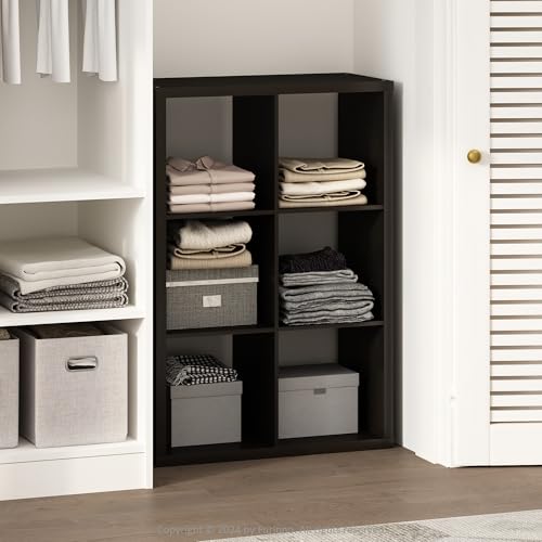 Furinno CUBIC Wardrobe Storage Organiser, 6-Cube Open Shelves Clothes ...