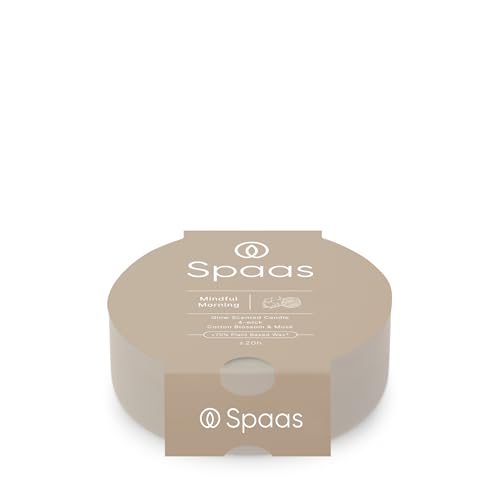 Spaas Glow Scented Candle 4-Wick 20h, Mindful Morning, Warm Grey by ...