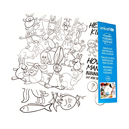 Unicef Colouring Placemat Pack,40 x 34 cm, Animals, Talla unica by ...